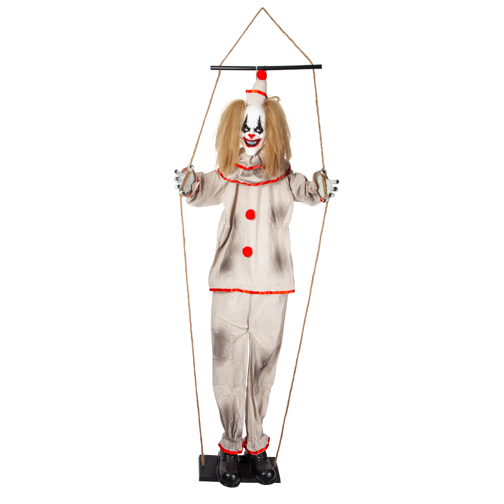 Animated Freaky Clown on Swing Halloween Prop - The Mad Hatter